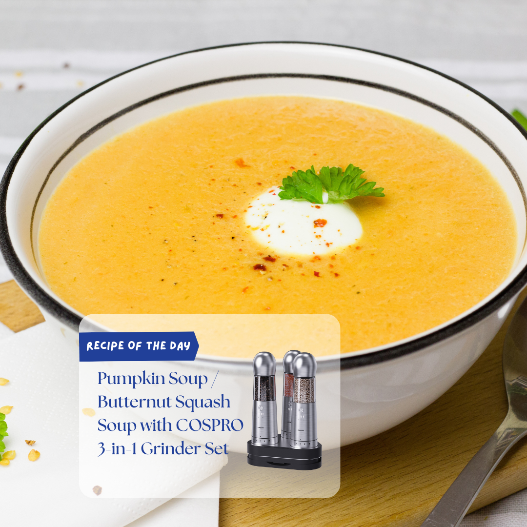 Pumpkin Soup / Butternut Squash Soup with COSPRO 3-in-1 Grinder Set ...